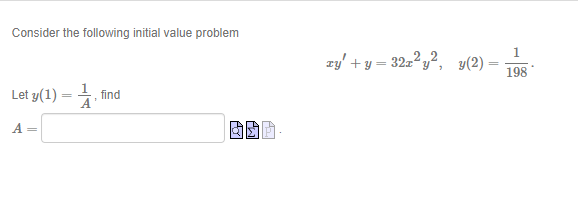 Solved Consider the following initial value problem ty' +y = | Chegg.com