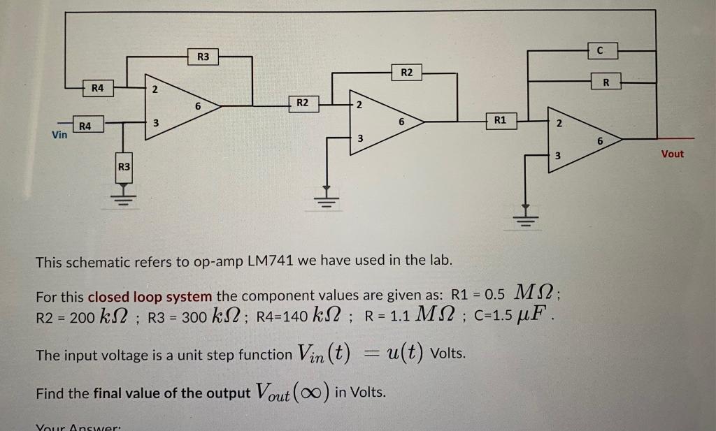 Solved с R3 R2 R R4 2 6 R2 2 R4 3 6 R1 2 Vin 6 3 Vout R3 | Chegg.com