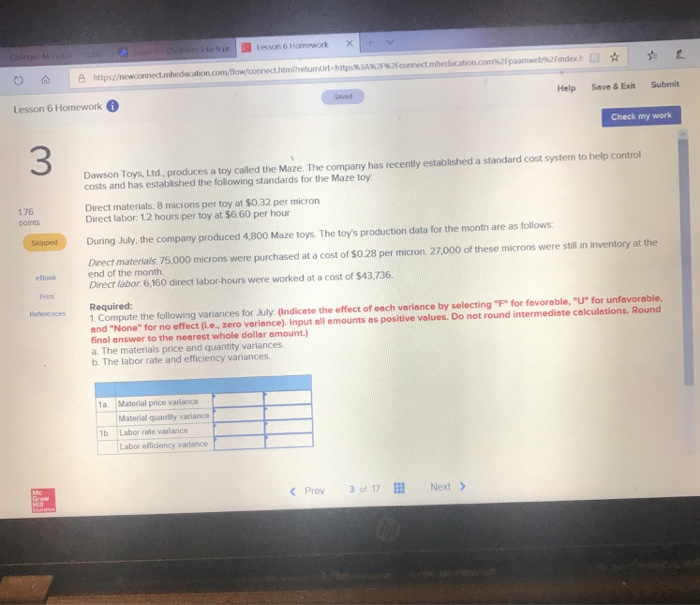Solved https% Lesson 6 Homework Help Save&Exit Submit Check | Chegg.com