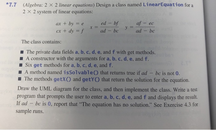 Solved 77 Algebra 2 × 2 Linear Equations Design A Class