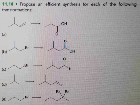 Solved 11.18 • Propose an efficient synthesis for each of | Chegg.com
