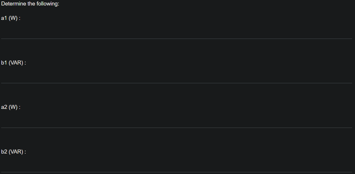 Solved vs(t) = A cos(500t + B1) Find the complex power S1 = | Chegg.com