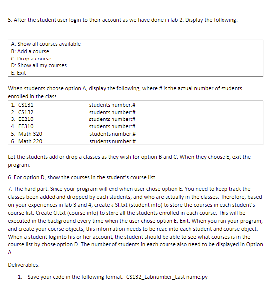 Solved Lab 5: Student course management tool Objective: | Chegg.com