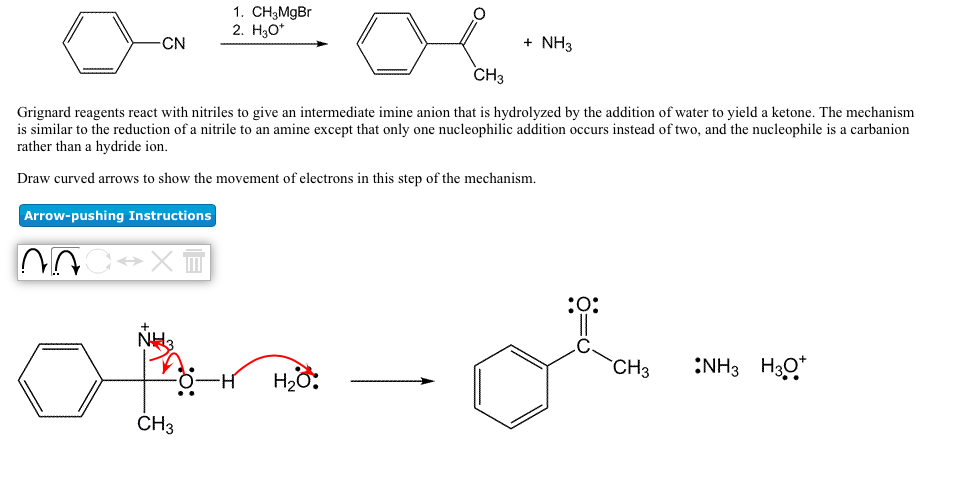 Solved 1. CH3 MgBr 2. H307 + NH3 CH3 Grignard reagents react | Chegg.com