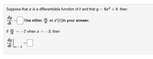 Solved Suppose that x ﻿is a differentiable function of t | Chegg.com