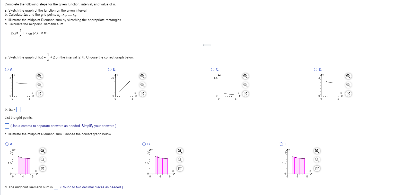 Solved Complete the following steps for the given function, | Chegg.com