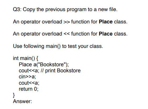 Solved A) Submit cpp file for each question with given main | Chegg.com