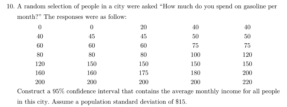 Solved 10. A random selection of people in a city were asked | Chegg.com