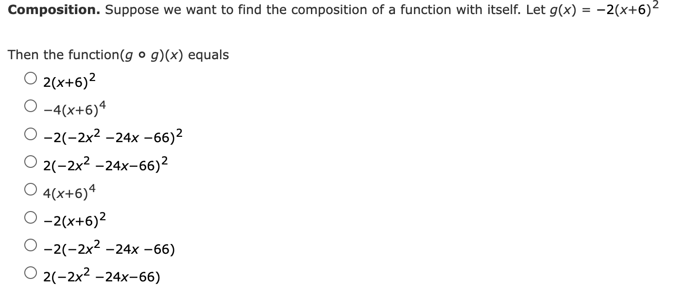 Solved Composition. Suppose we want to find the composition | Chegg.com