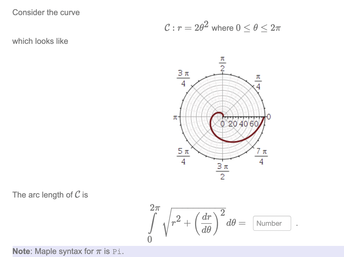 Solved Consider the curve C:r=202 where 0