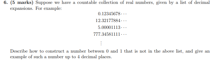 Solved 6. (5 marks) Suppose we have a countable collection | Chegg.com