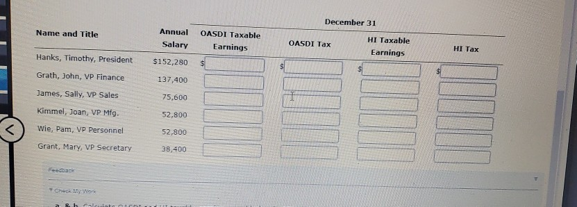 Solved Example 3-1 In 20--, the annual salaries paid each of | Chegg.com