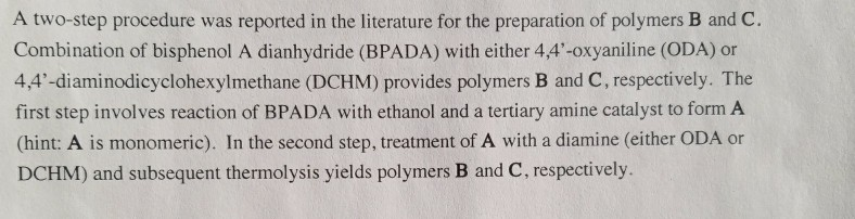 A two-step procedure was reported in the literature | Chegg.com