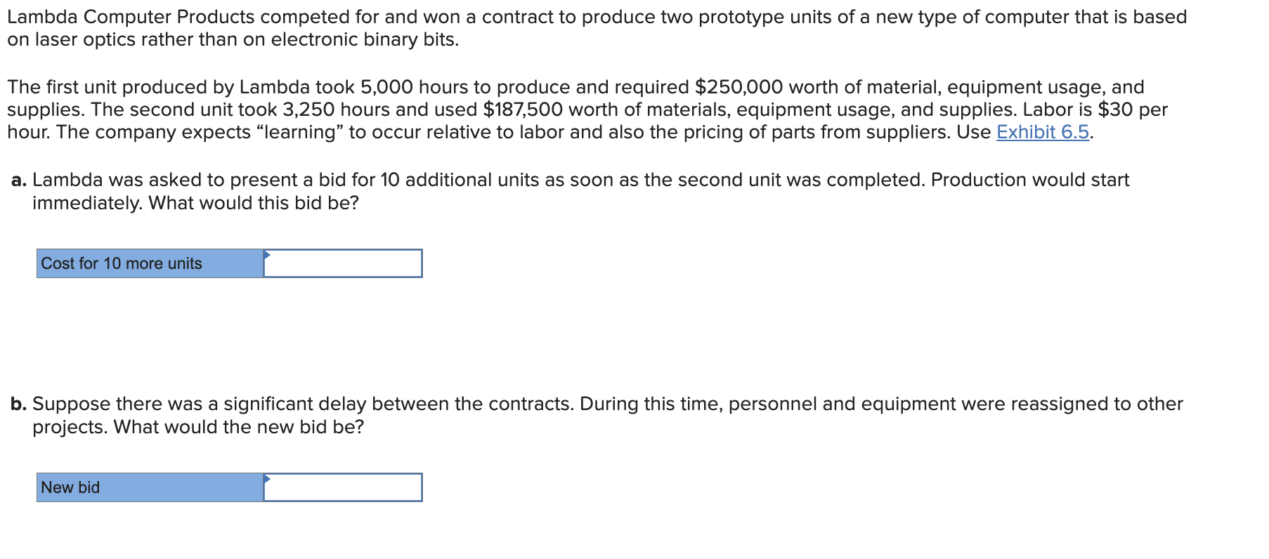 Solved Lambda Computer Products competed for and won a | Chegg.com