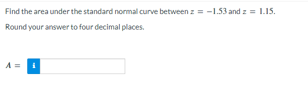 Solved Compute the area under the standard normal curve. | Chegg.com