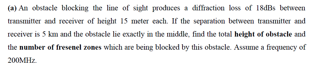 (a) An obstacle blocking the line of sight produces a | Chegg.com