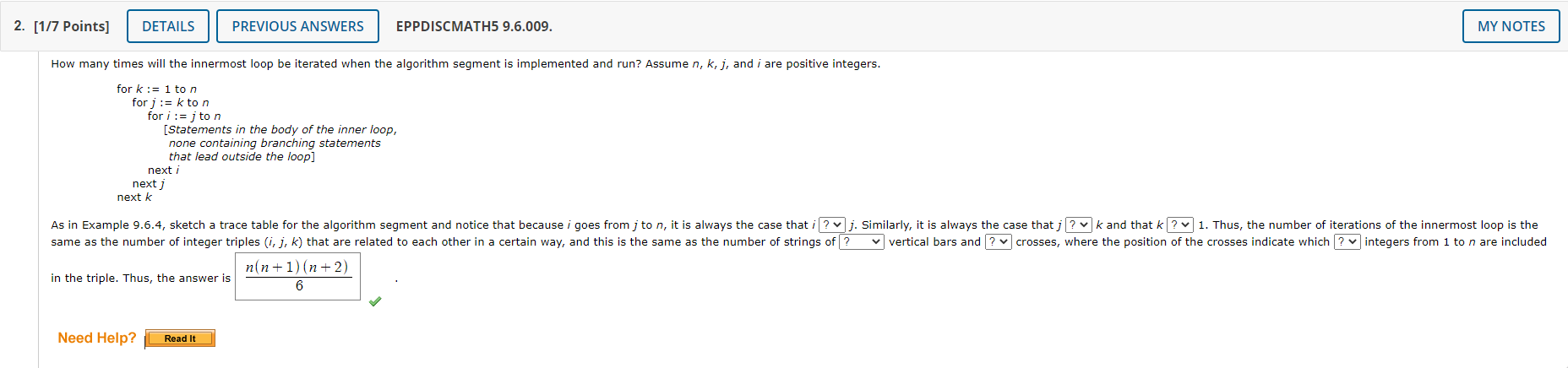 Solved How many times will the innermost loop be iterated | Chegg.com