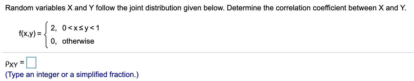 Solved Random variables X and Y follow the joint | Chegg.com