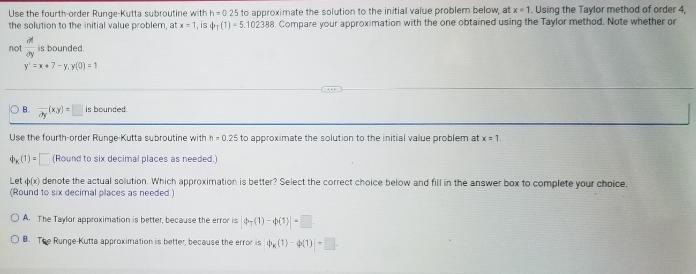 Solved Use The Fourth Order Runge Kutta Subroutine With