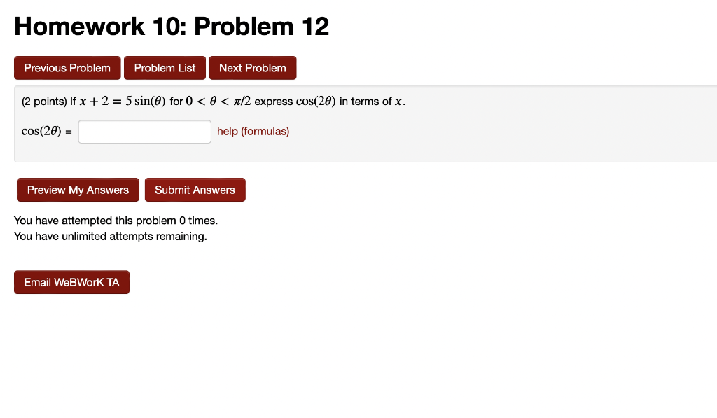 Solved Homework 10 Problem 12 Previous Problem Problem List 1231