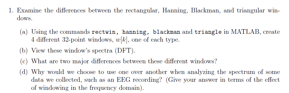 Solved 1. Examine the differences between the rectangular, | Chegg.com