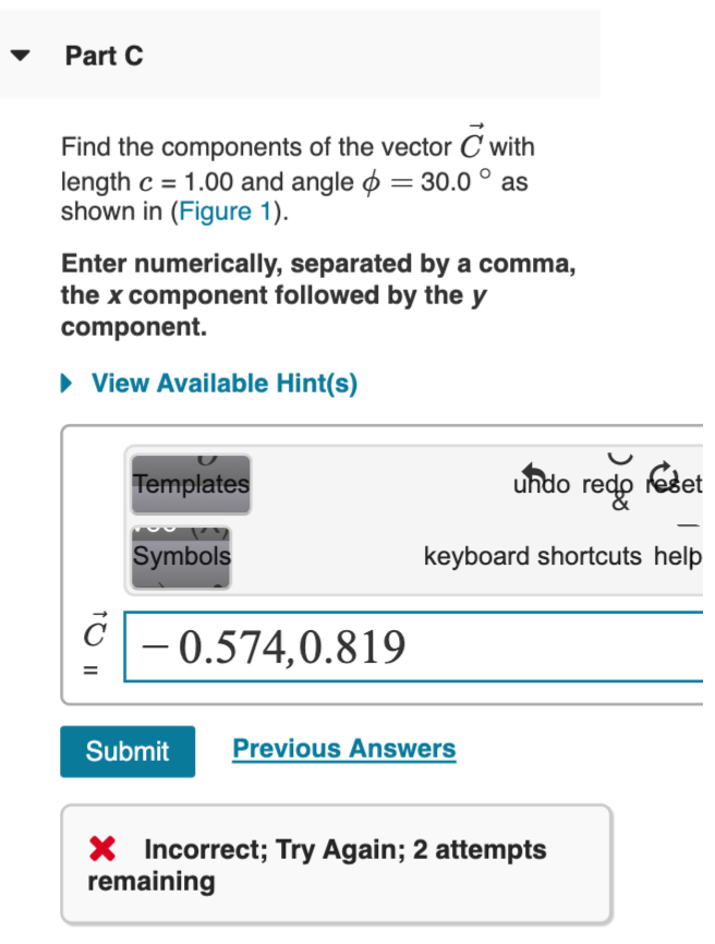 Solved Constants Part A Often a vector is specified by a | Chegg.com