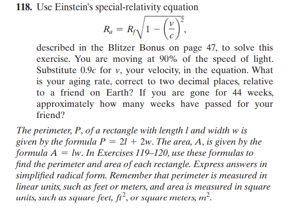 Solved 118. Use Einstein's special-relativity equation R = | Chegg.com