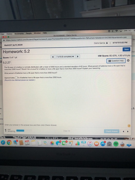 Solved iew History Bookmarks People Window Help Do Homework- | Chegg.com