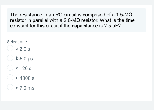 Solved The resistance in an RC circuit is comprised of a | Chegg.com