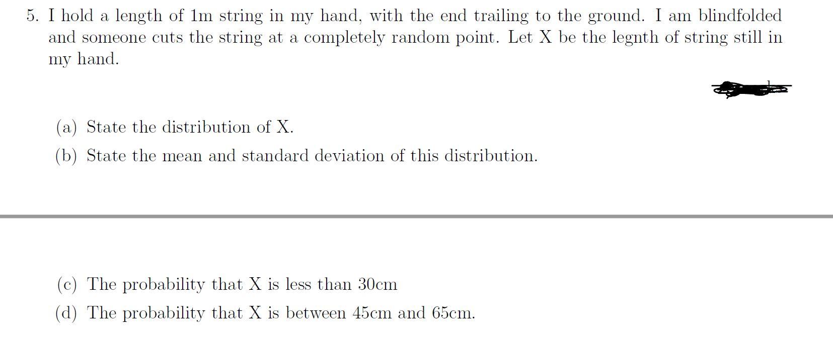 Solved 5. I hold a length of 1 m string in my hand, with the | Chegg.com