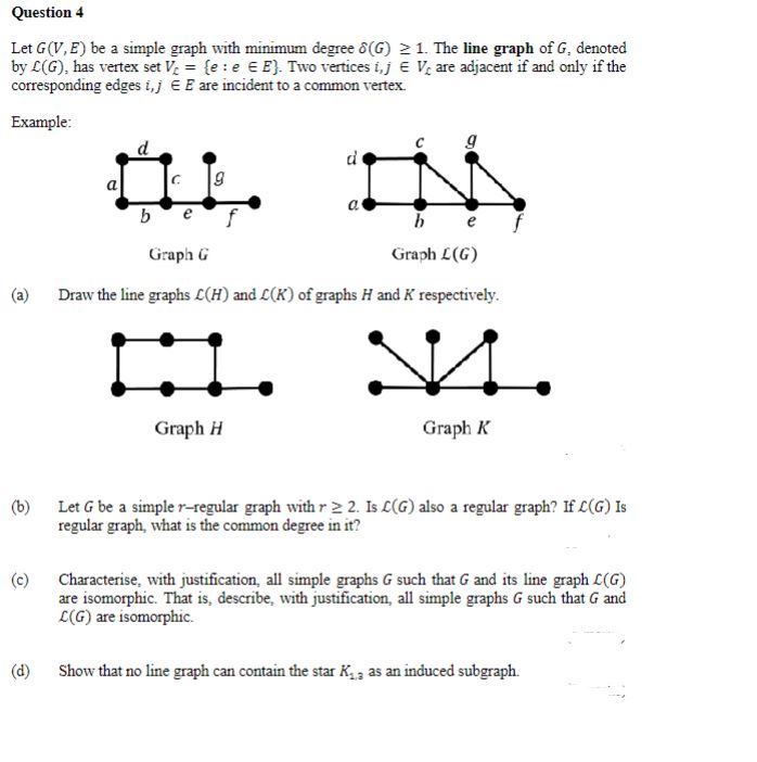 Solved Please Help With Qns 4question 4let G V E ﻿be A