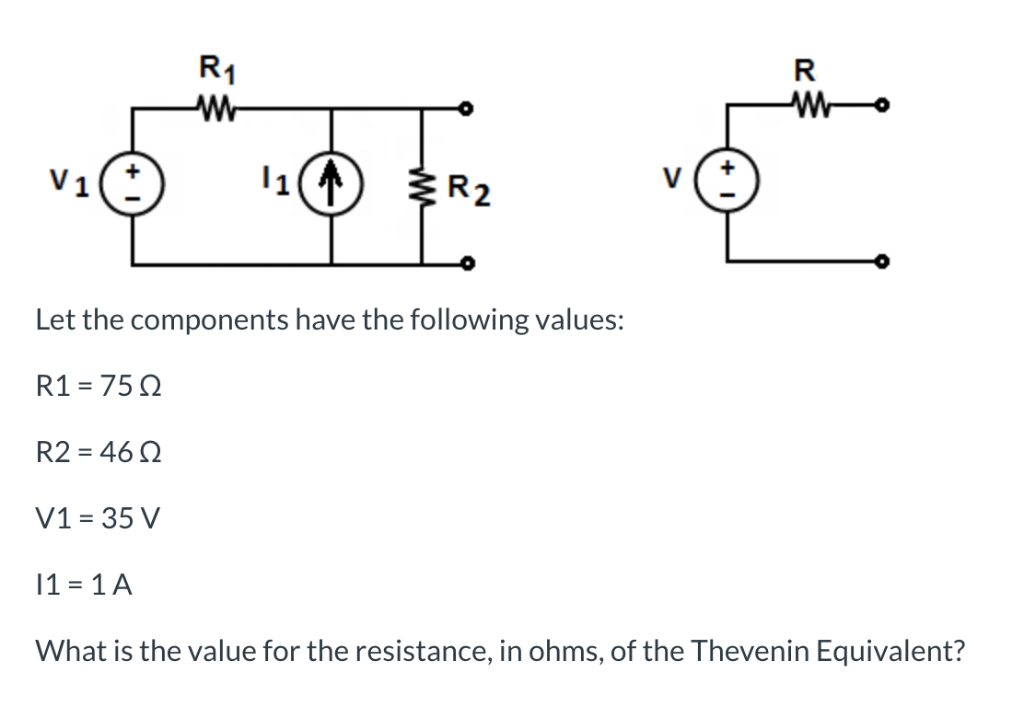 Solved R R1 R2 1 V1 Let the components have the following | Chegg.com