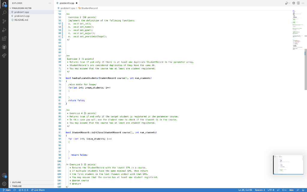 Solved blemil.cpp >... tinclude siostrears *include | Chegg.com