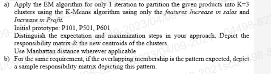 Solved Study the below data and answer the following | Chegg.com