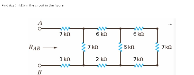 Solved Find RAB (in kΩ ) in the circuit in the figure. | Chegg.com
