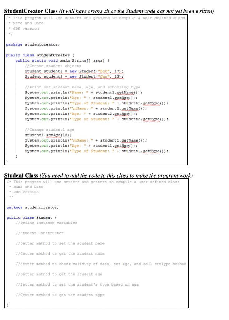 Solved Two java files have been added to this project: | Chegg.com