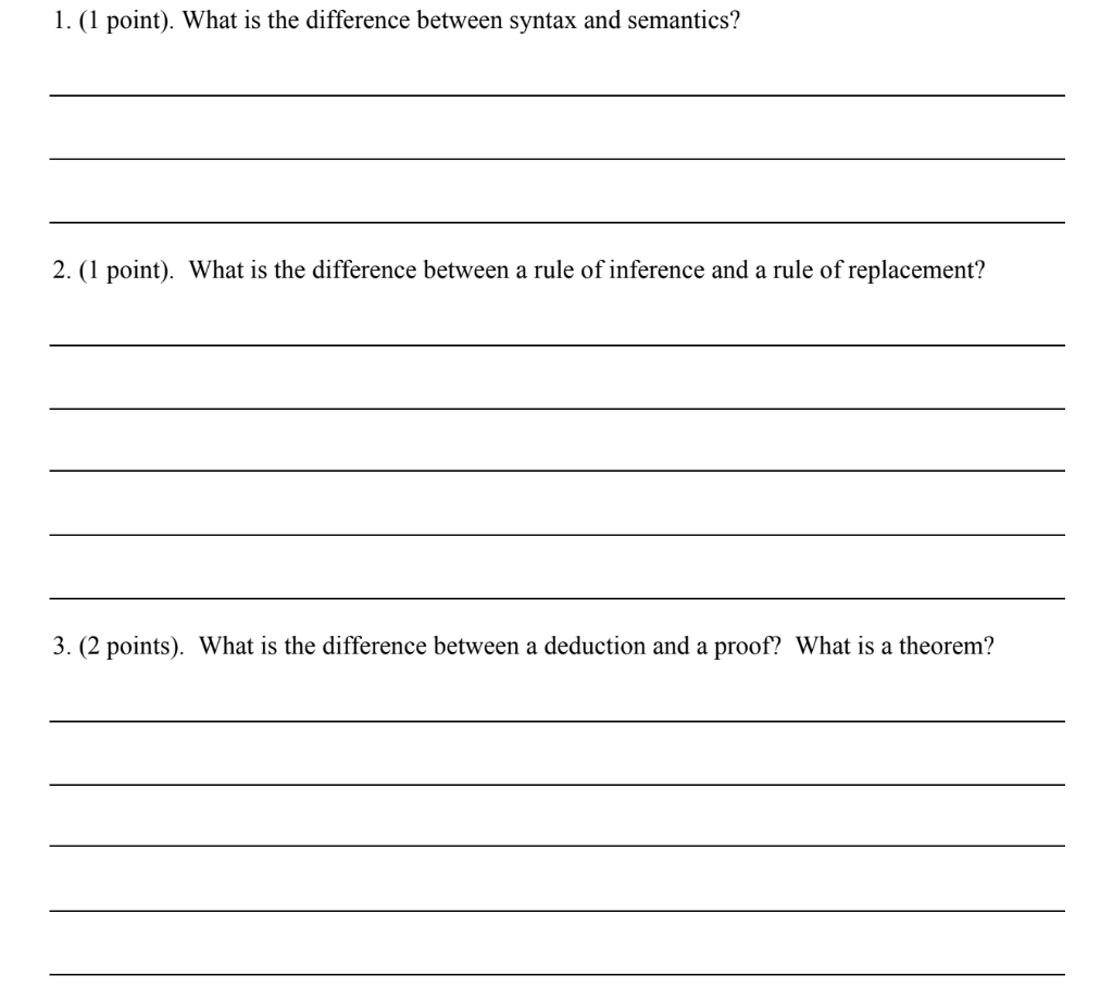 Solved 1. (1 point). What is the difference between syntax | Chegg.com