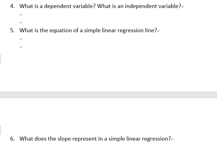 Solved 4. What is a dependent variable? What is an | Chegg.com