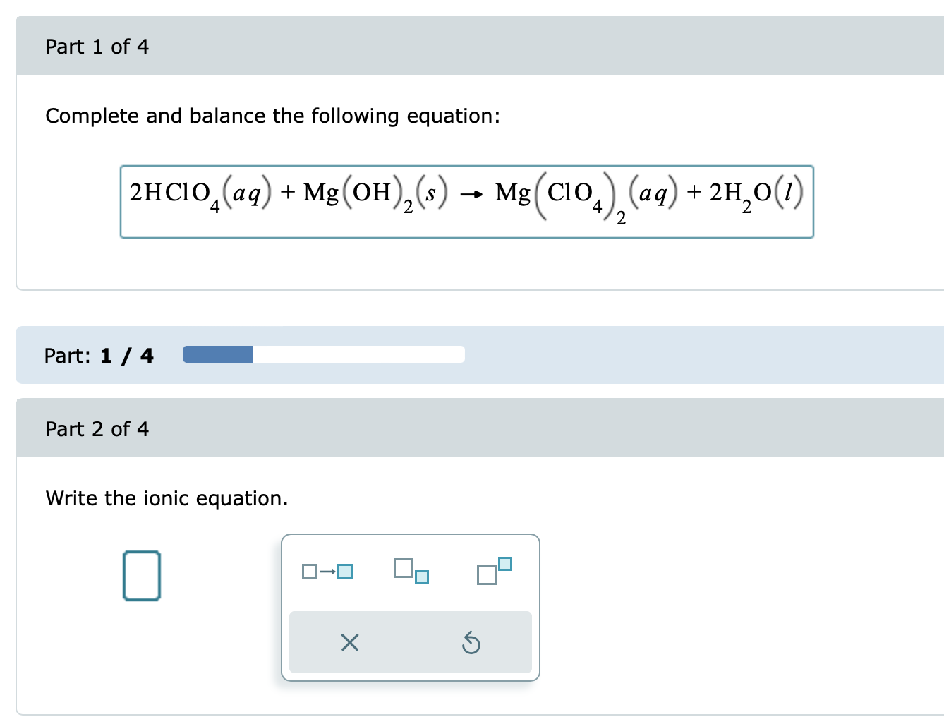 Solved Complete and balance the following equation: | Chegg.com