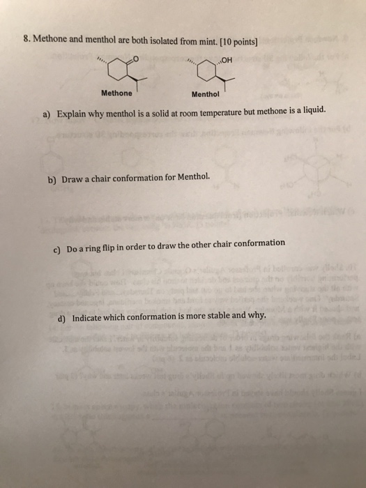 Solved Methone and menthol are both isolated from mint. | Chegg.com