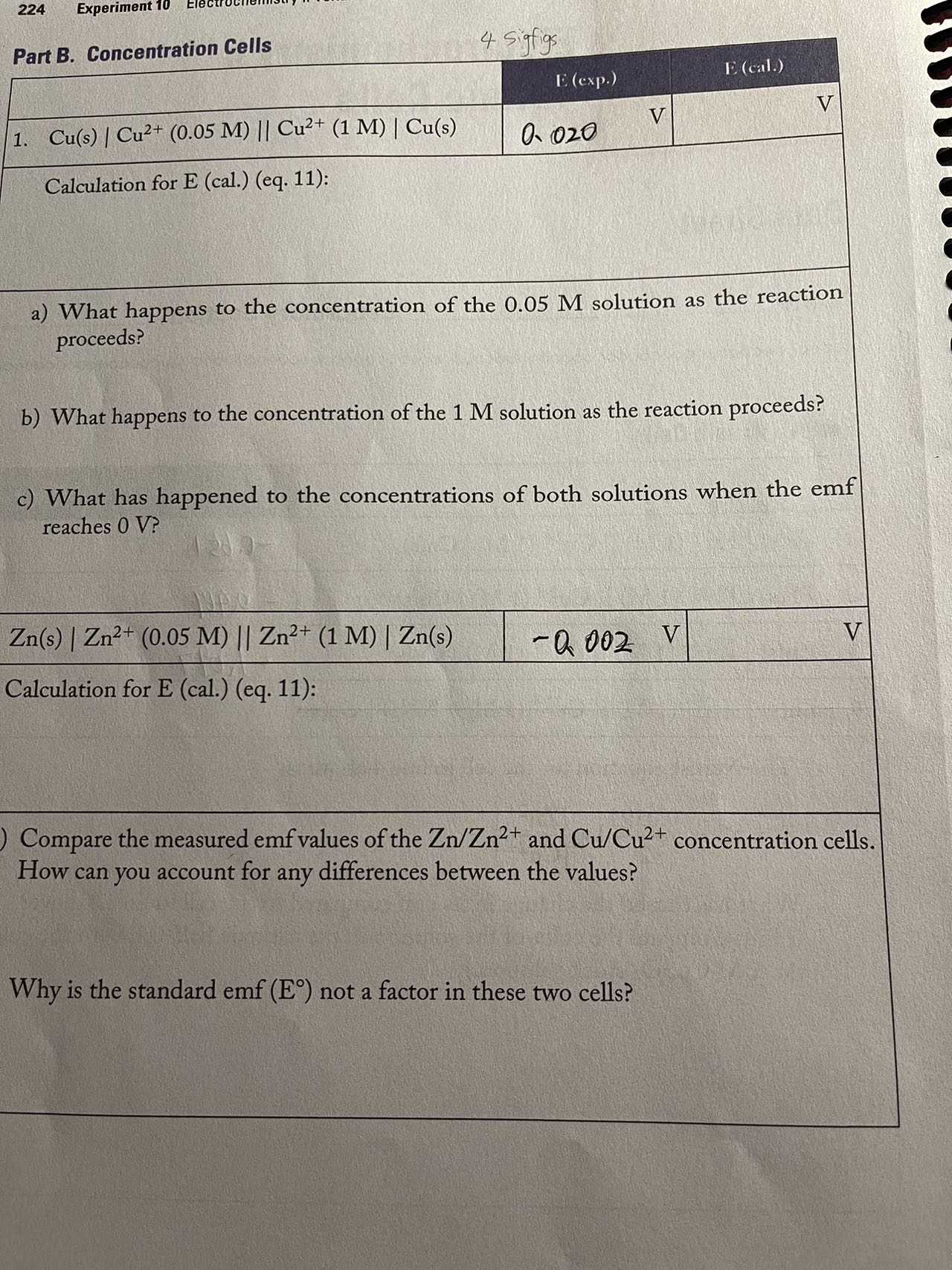 Solved electrochemistry I: Voltaic Cells report | Chegg.com Solved electrochemistry I: Voltaic Cells report | Chegg.com