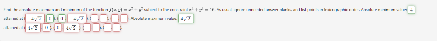 Solved attained at (-422,0),(0,-422), , , , ﻿Absolute | Chegg.com
