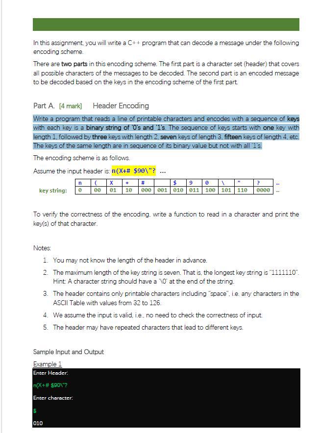 Solved In this assignment, you will write a C++ ﻿program | Chegg.com