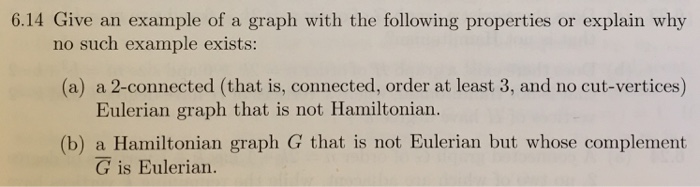 Solved 6.14 Give an example of a graph with the following | Chegg.com