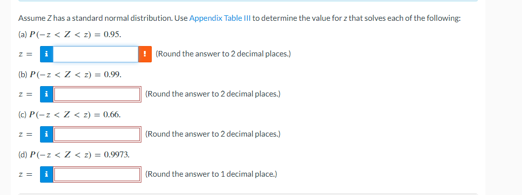Solved Assume Z has a standard normal distribution. Use | Chegg.com