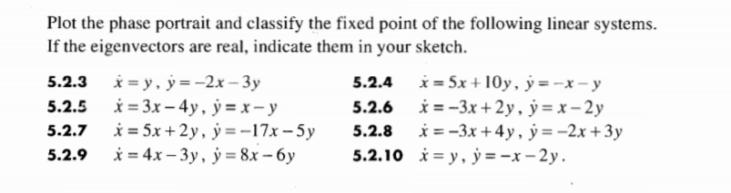 Solved Do 5.2.3-5.2.6 For the problems listed; (1) Write the | Chegg.com