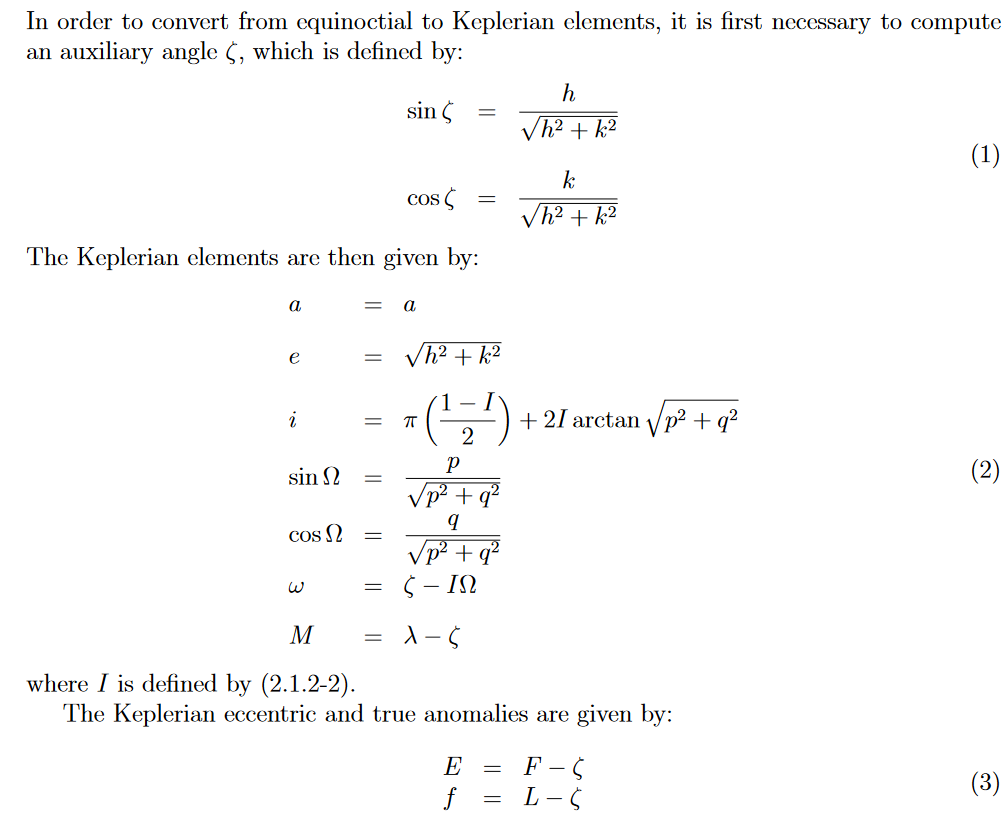 Solved Can you please show how to derive Kepler elements | Chegg.com