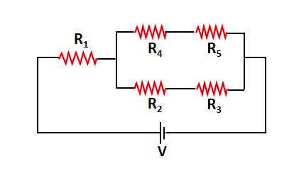 Solved Five resistors R1=5.00 Ω, R2=2.00 Ω, R3=13.0 Ω, | Chegg.com