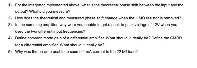 Solved Rr 1M Vin Ri Figure 6-1: The inverting integrator | Chegg.com