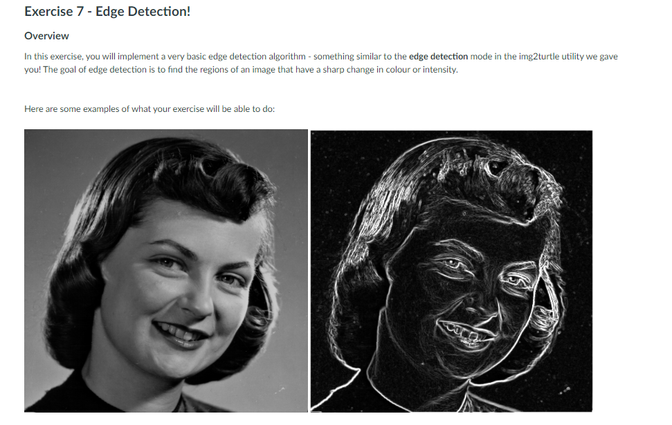 Solved Exercise 7 - Edge Detection! Overview In this | Chegg.com